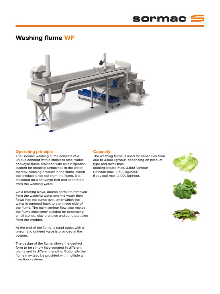 Flume Washer WF: Leafy Veg Cleaning System | PDF