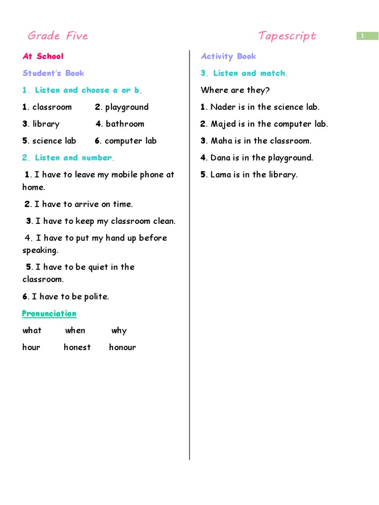 5 Audio Tapescript Mr. Maged Ogharli | PDF | Sky | Piano