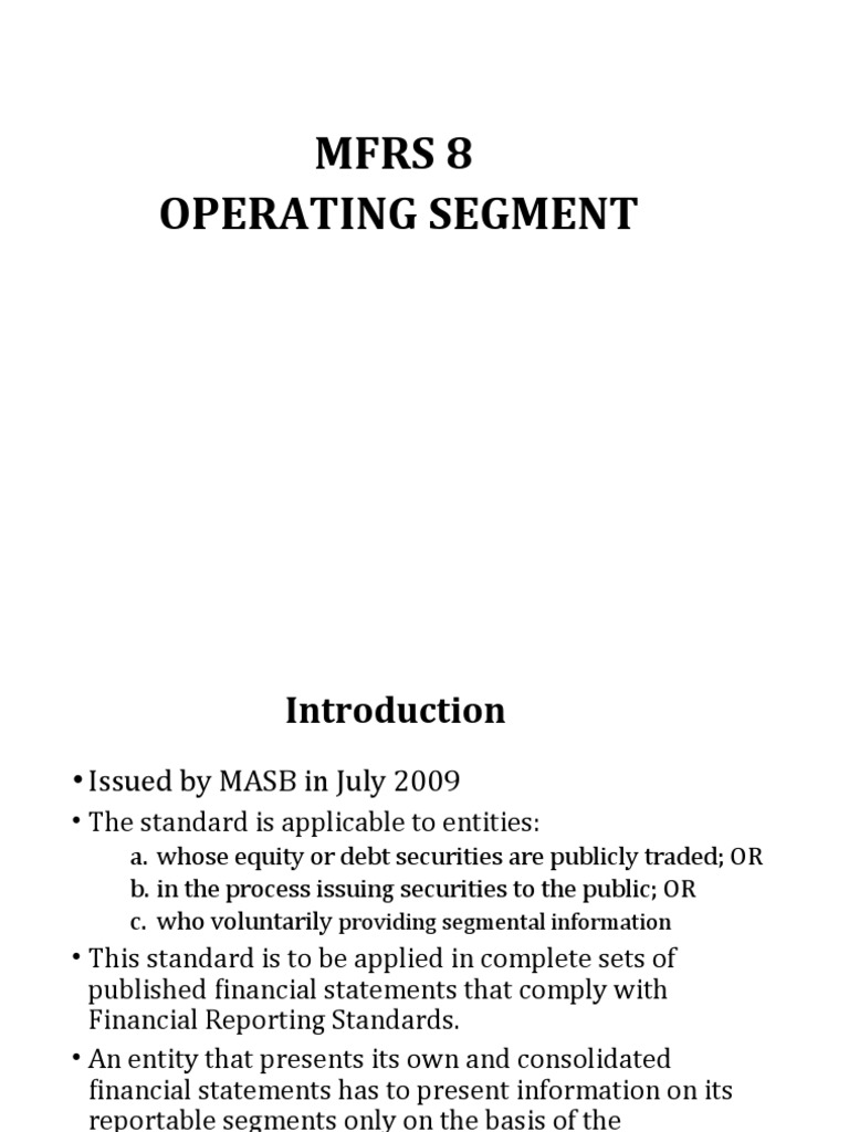 Mfrs 8 Operating Segments | Download Free PDF | Revenue | Expense