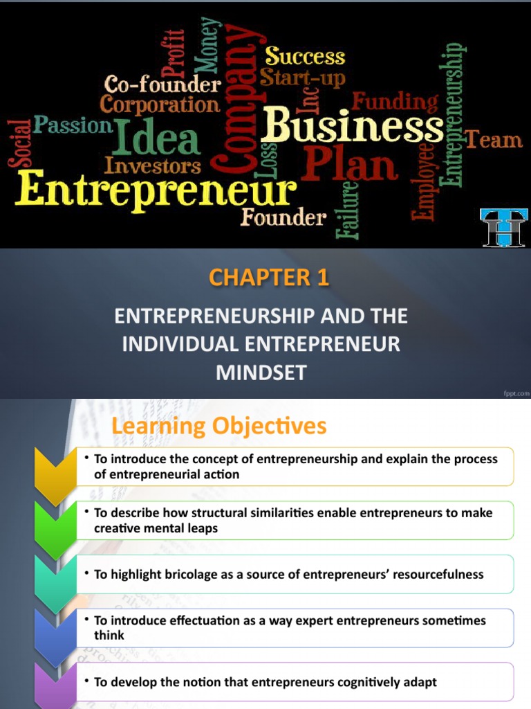 Chapter 1 Entrepreneurship | PDF | Entrepreneurship | Mindset