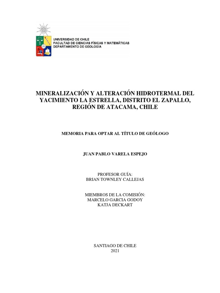 Mineralización IOCG en La Estrella, Atacama | PDF | Andes | Minerales