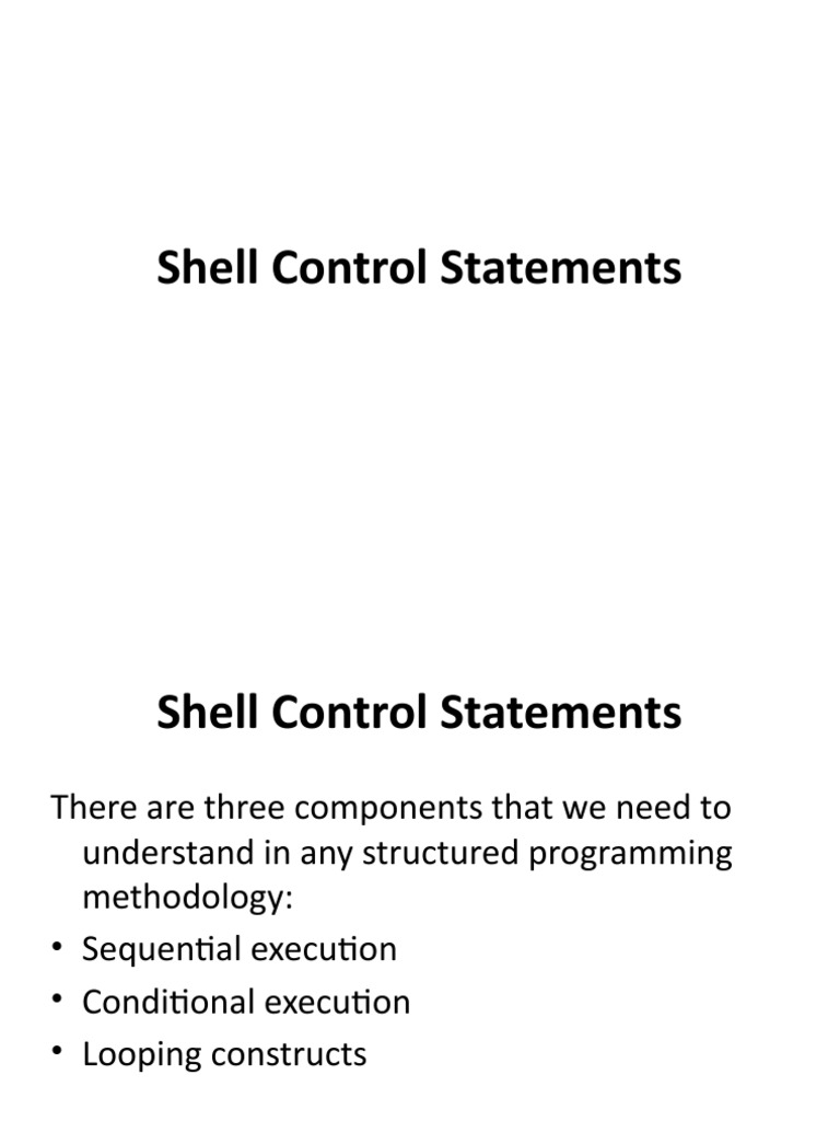 Control Structure in Shell Script | PDF | Control Flow | Computer Science