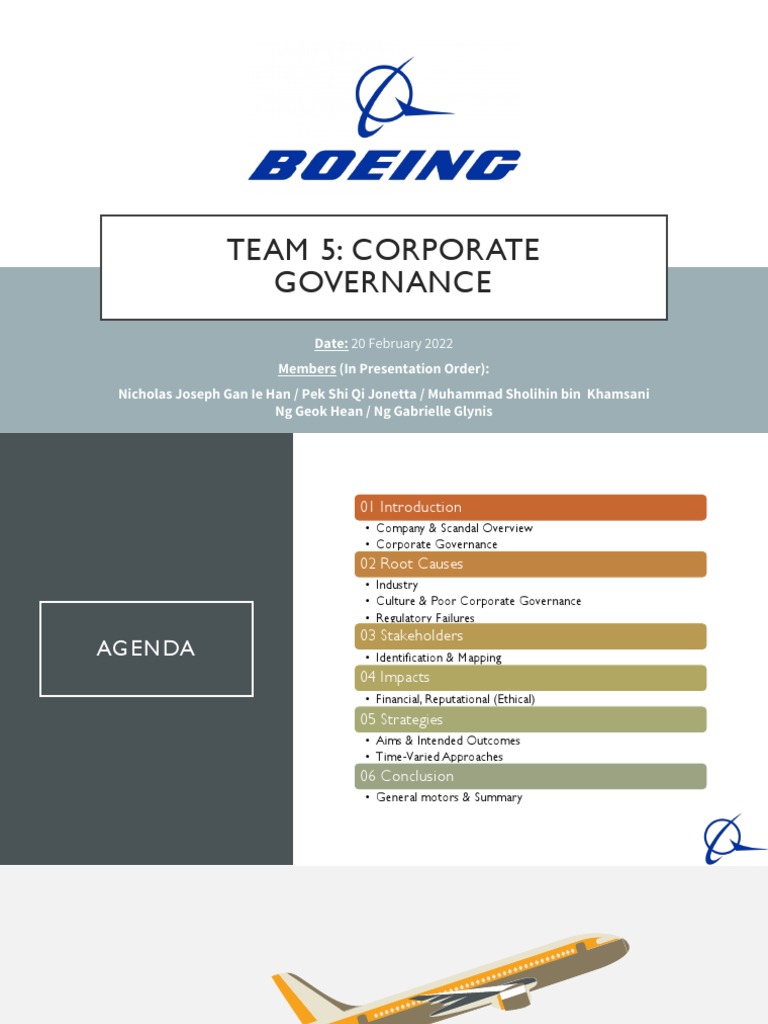 Boeing 737 MAX Governance Analysis | PDF | Governance | Corporate ...