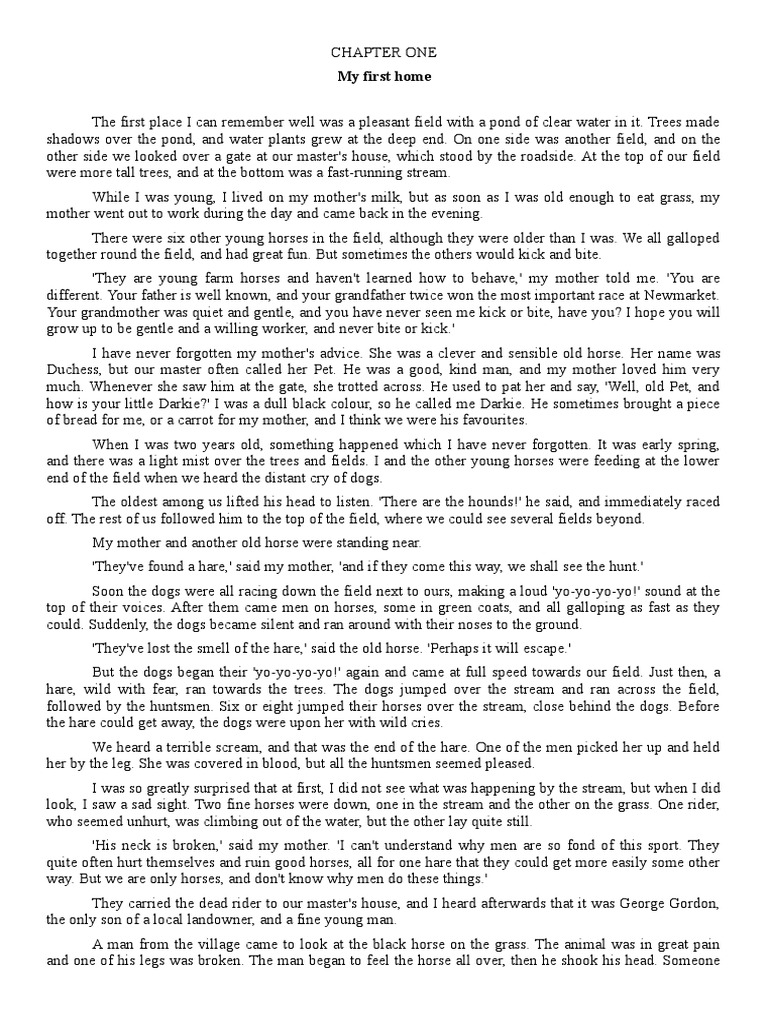 Black Beauty-Anna Sewell | PDF | Horse Gait | Horses