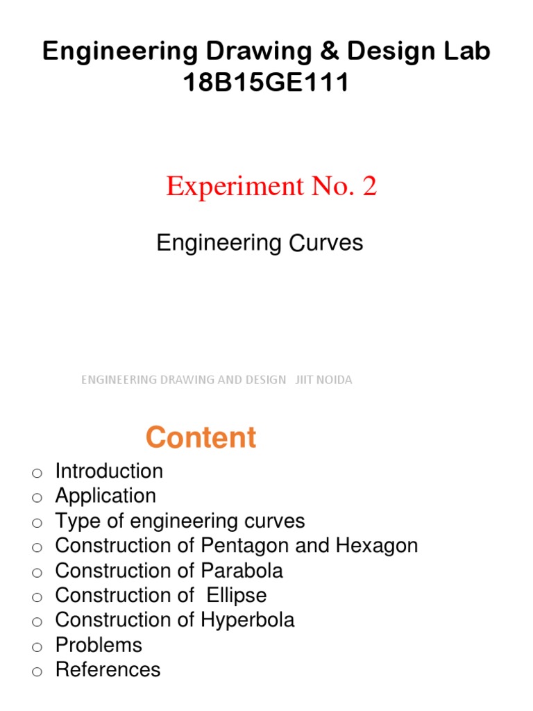 Engineering Curves in Design | PDF | Ellipse | Circle