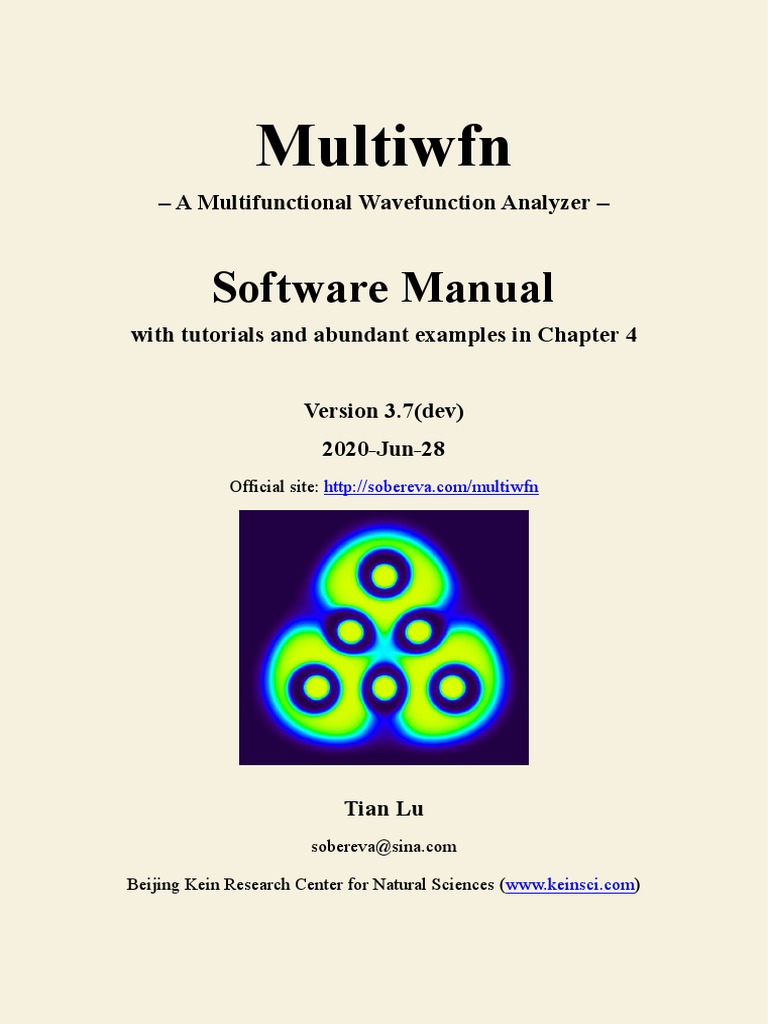 Multiwfn 3.7 Dev | PDF | Molecular Orbital | Chemical Bond