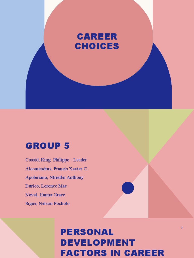 Group 5 Career Choices | PDF | Choice | Adolescence