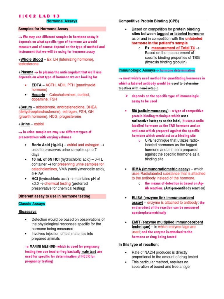 CC2 Lab 13 | PDF | Thyroid Stimulating Hormone | Hypothyroidism