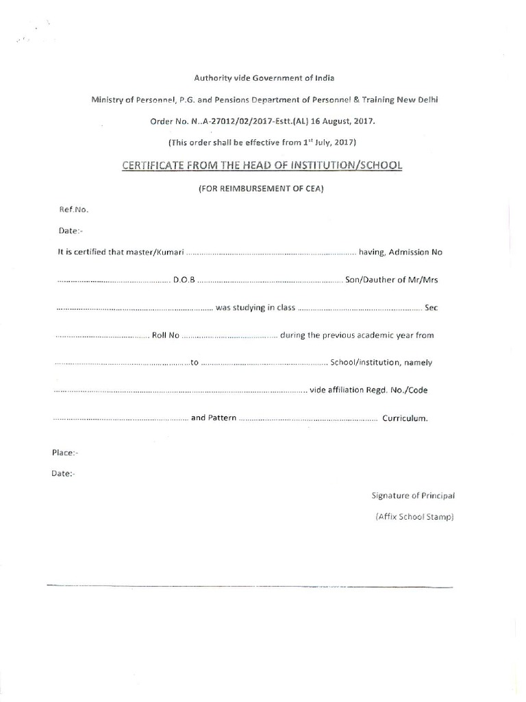 CEA Form of 2021 PDF | PDF