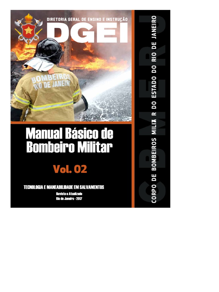 Manual Básico de Bombeiro Militar CBMRJ 2017 - Volume 2 | PDF | Motores | Pressão