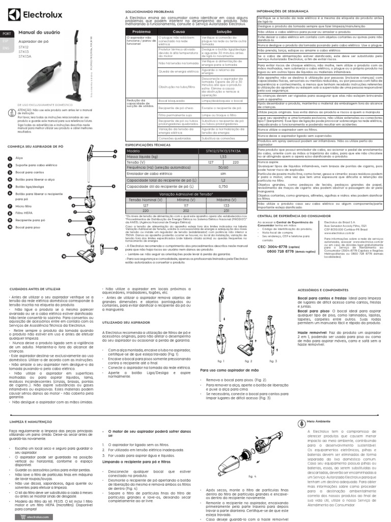 STK12 STK13 STK13A POR REV00umPT | PDF | Motores | Eletricidade