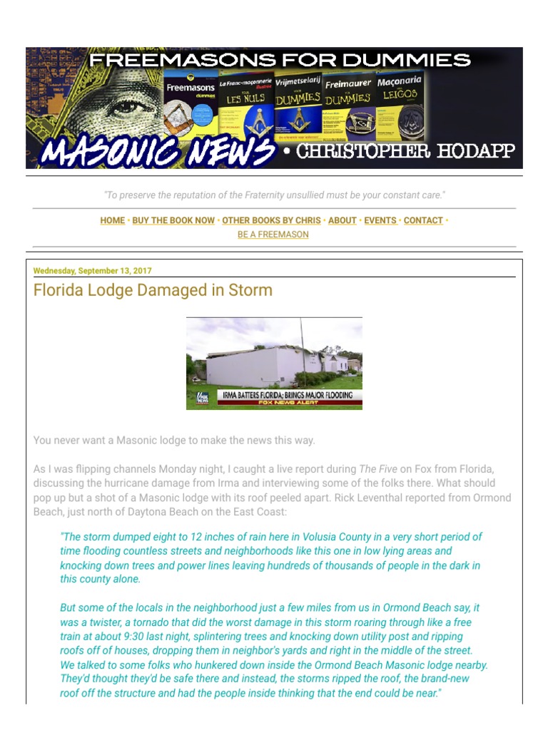 Freemasons For Dummies - Florida Lodge Damaged in Storm | PDF ...
