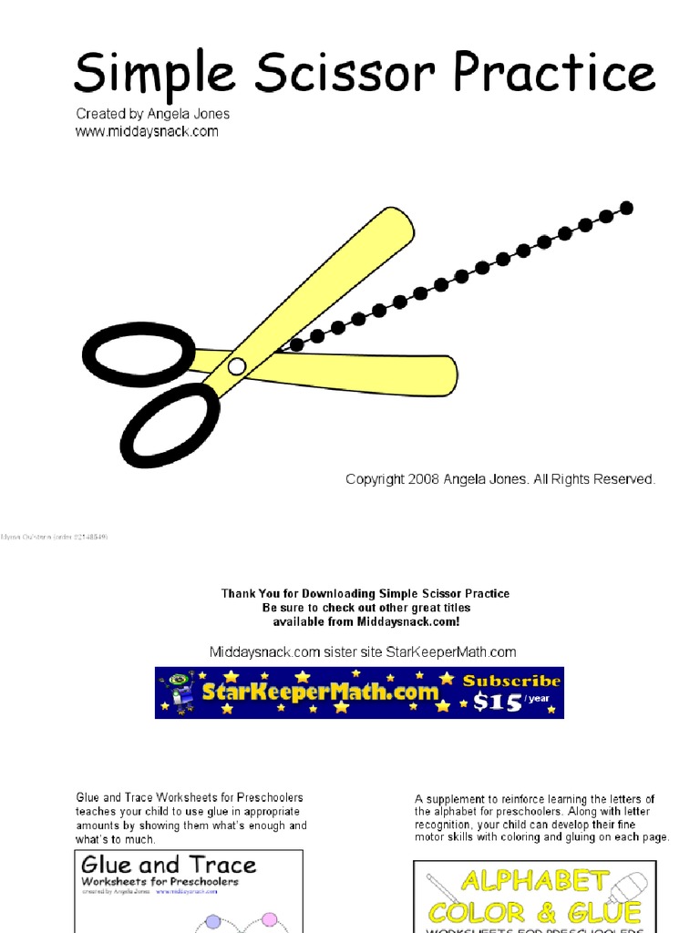 Simple Scissor Practice | PDF