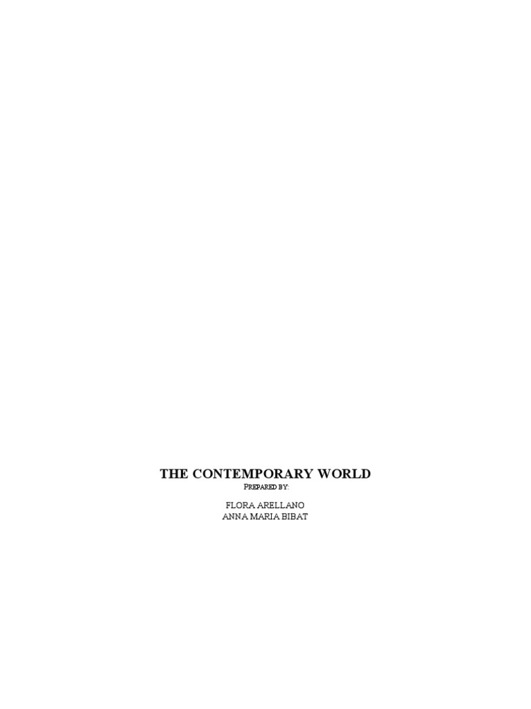 The Contemporary World Module | PDF | International Financial ...