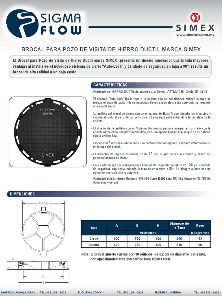 Brocal Hierro Ductil | PDF | Tornillo