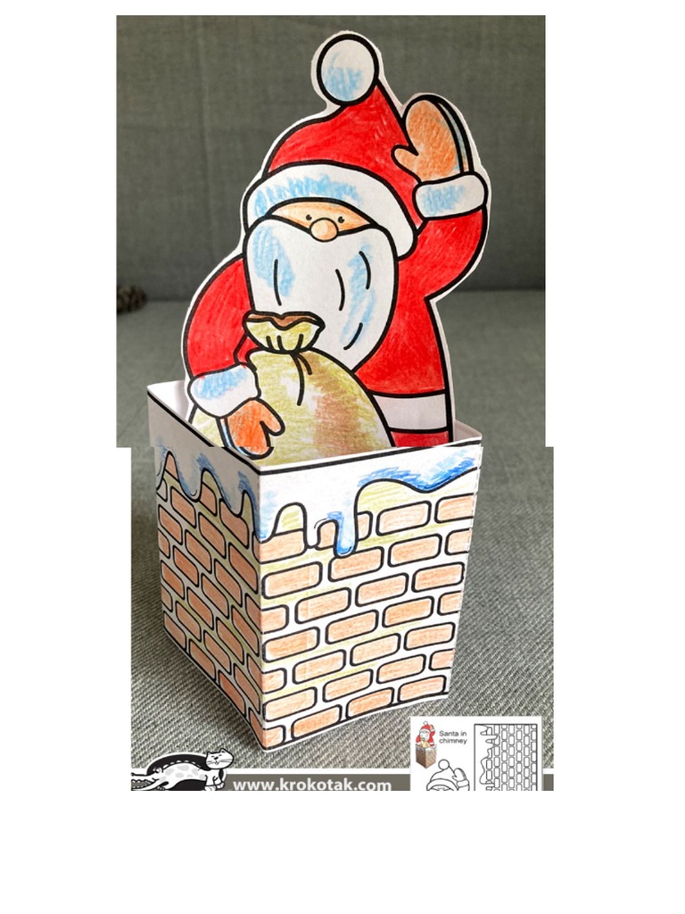 Santa in Chimney Crafts For Kids | PDF