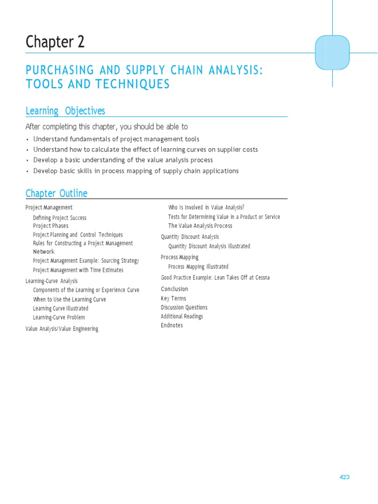 Chapter 2 Purchasing Tools and Technique in SCM | PDF | Project ...