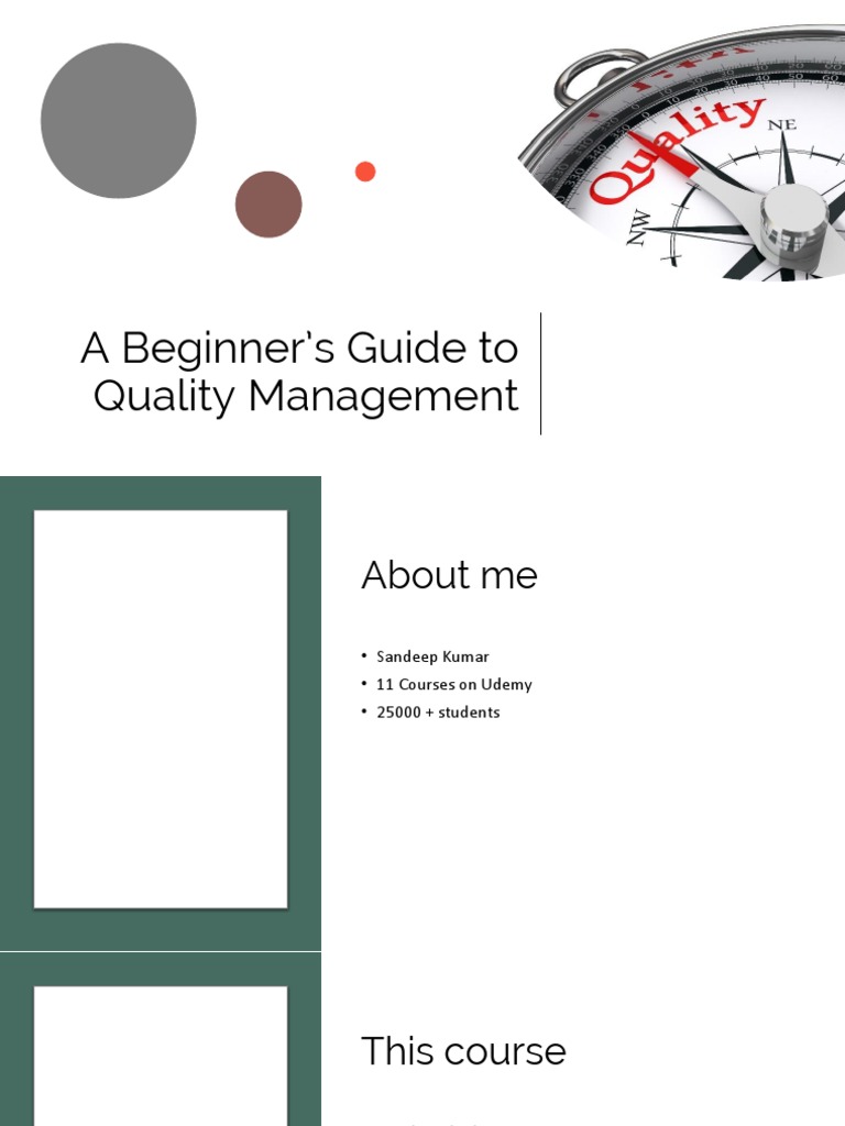 Quality Management Essentials Guide | PDF | Quality Assurance | Quality ...