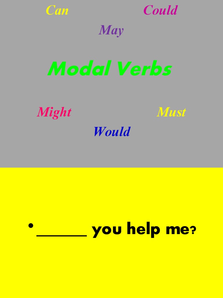 Modal Verbs Usage Examples Chart | PDF