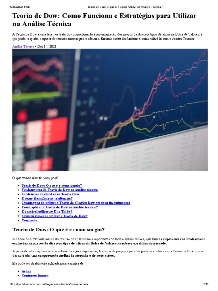 Teoria de Dow - O Que É e Como Aplicar Na Análise Técnica | PDF | Análise técnica | Day Trading ...
