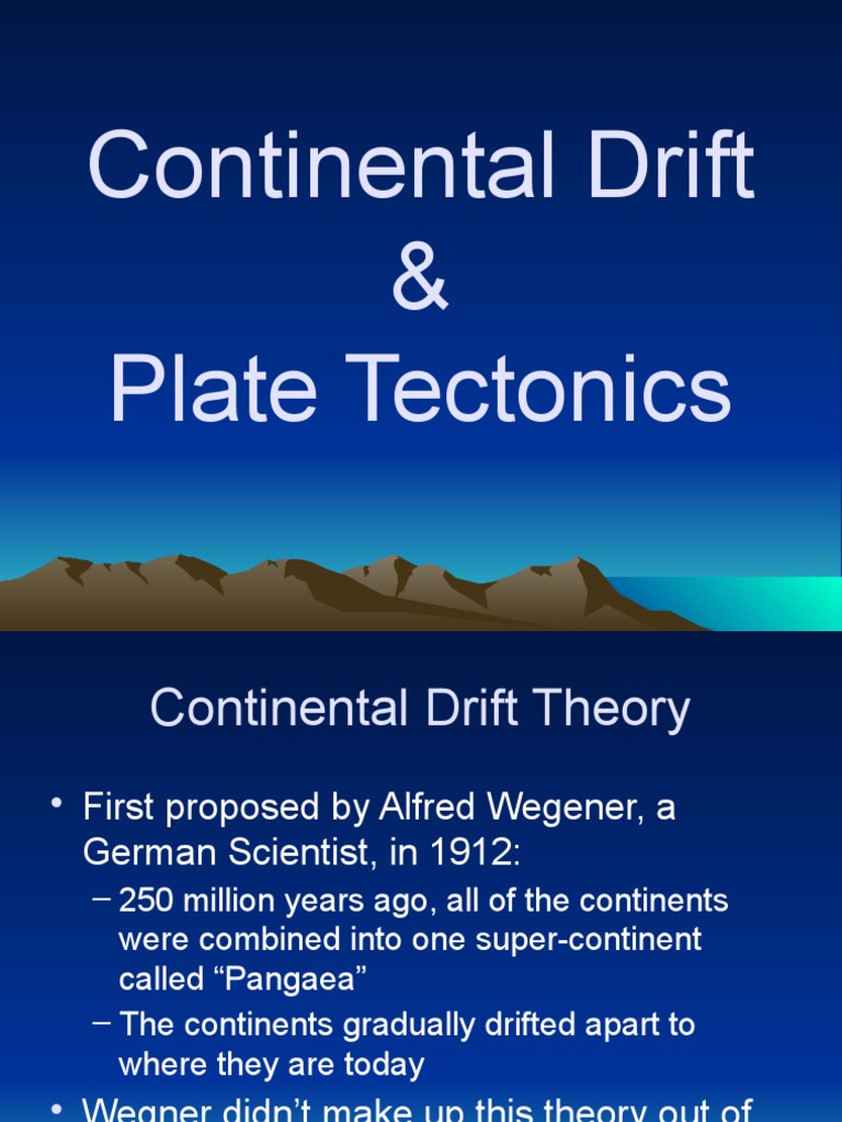 Continental Drift & Plate Tectonics | PDF | Plate Tectonics | Applied ...