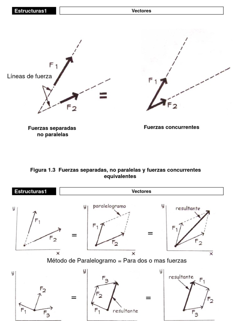 1.-Estructuras I Teoría Vectorial | PDF | Viga (Estructura) | Vector Euclidiano