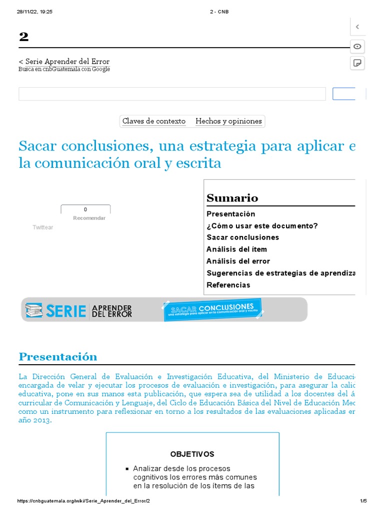 2 - Aprender Del Error - CNB | PDF | Aprendizaje | Comprensión lectora
