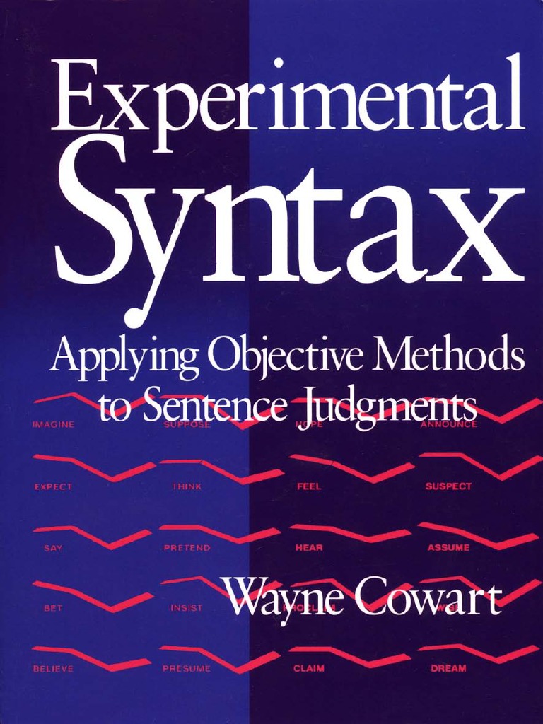 Experimental Syntax | PDF | Theory | Experience