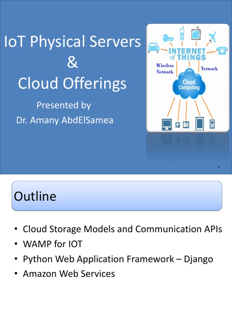 Lect6 Iot Cloud Storage Models And Communication Apis Pdf Amazon