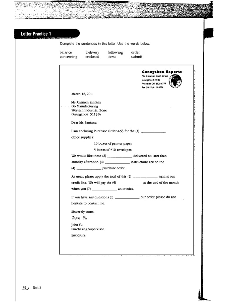 Placing Orders - Practice | PDF