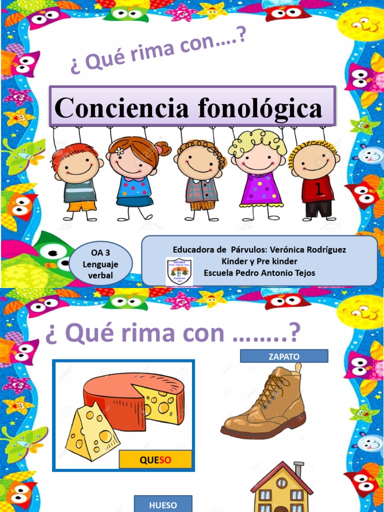 Conciencia Fonologica - Que Rima Con... | PDF