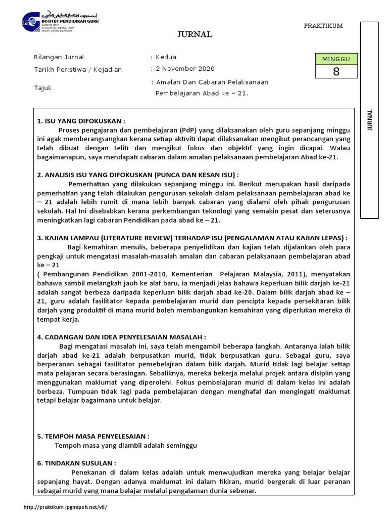 Jurnal Minggu 8 | PDF