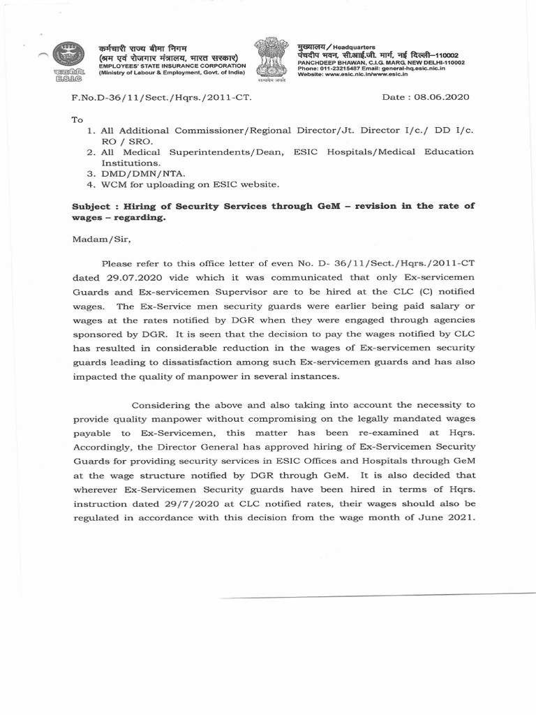 DGR Wages To Ex Servicemen | PDF