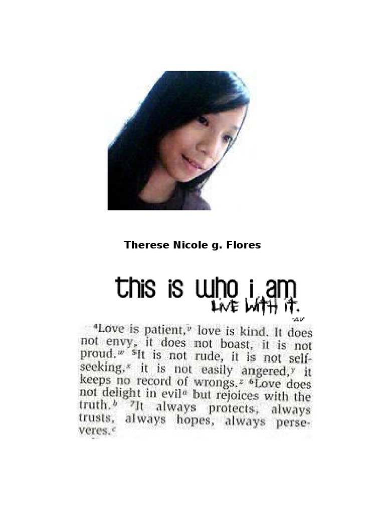 Therese Nicole G. Flores Profile | PDF