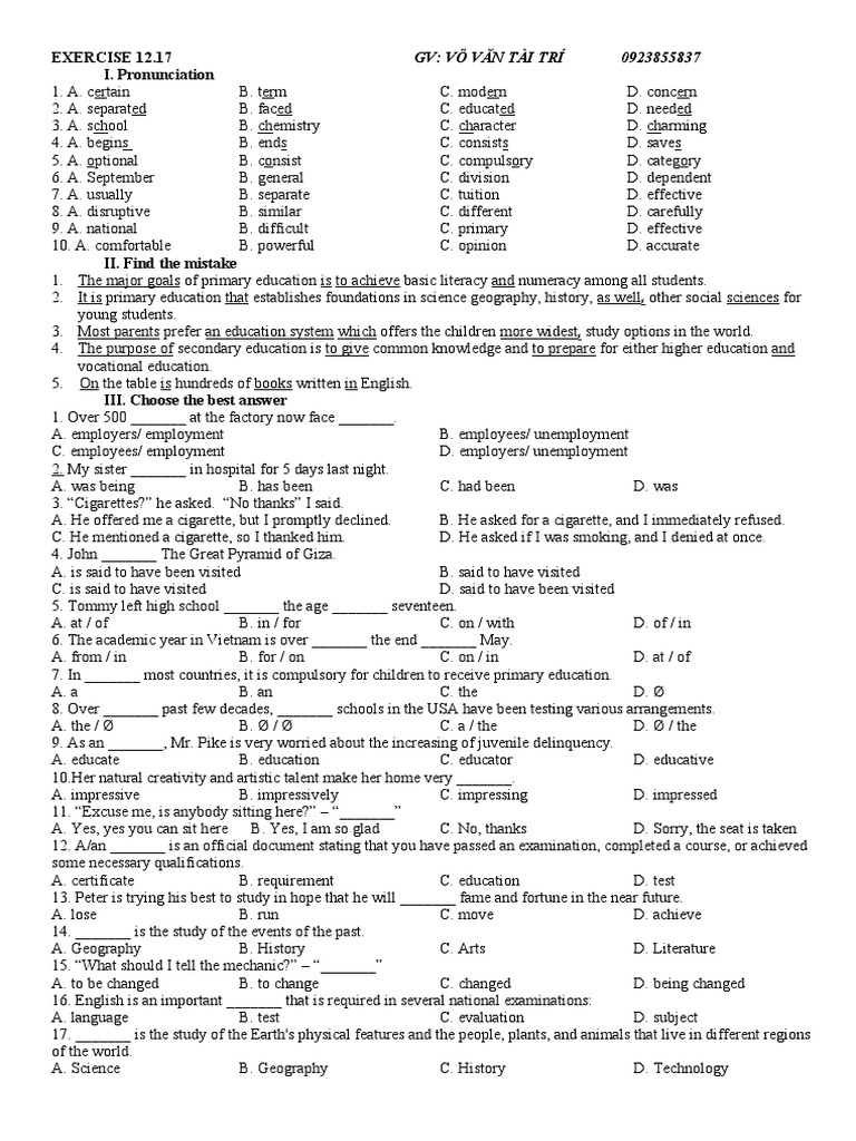 Exercise 17 Pdf 