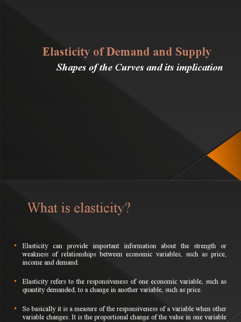 Lecture 03 - Elasticity of Demand and Supply | PDF | Price Elasticity ...