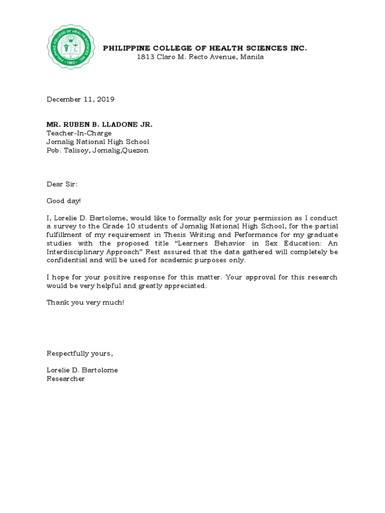 Permit to Conduct Research | PDF