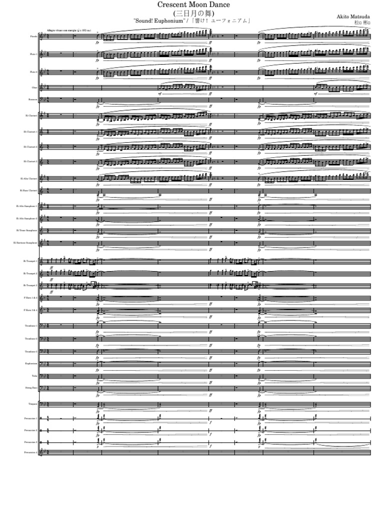 Hibike Euphonium - Crescent Moon Dance | PDF | Compositions For Symphony Orchestra | Musical ...