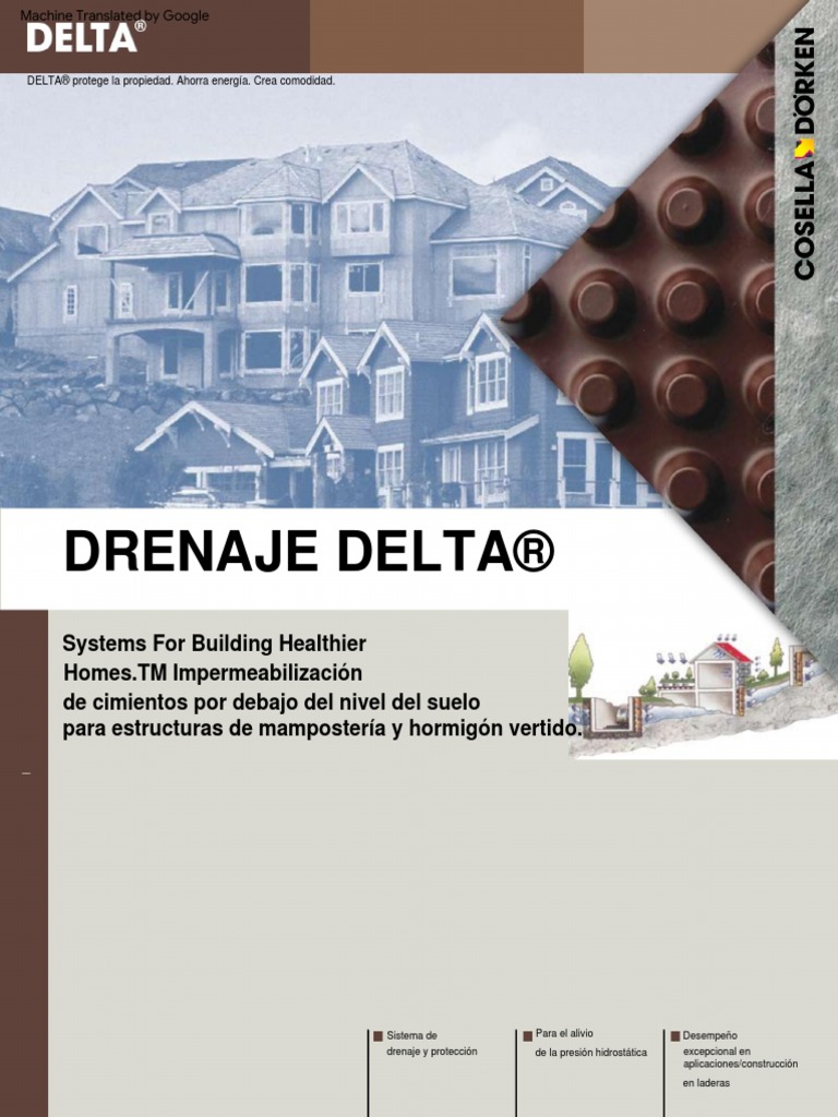 DELTA-DRAIN Brochure | PDF | Fundación (Ingeniería) | Agua subterránea