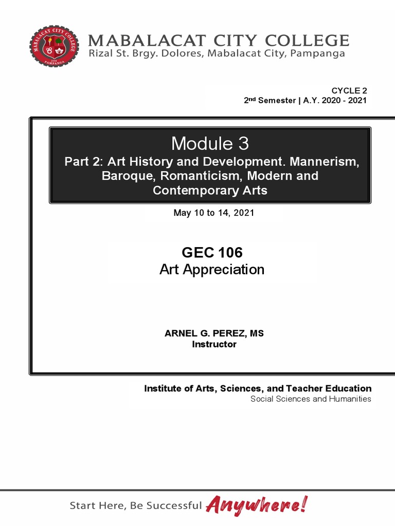 Module 3 in Arts Appreciation | PDF | Modern Art | Cubism