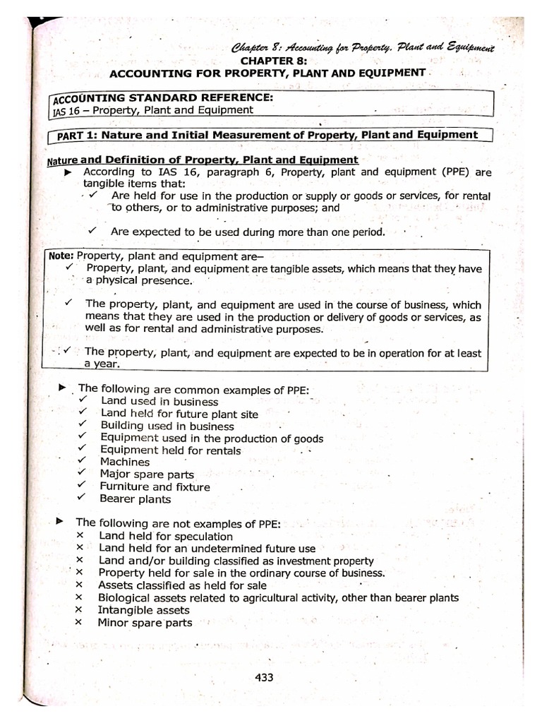 Chapter 8 - Ppe | PDF