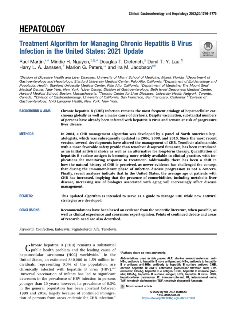 Treatment Algorithm For Managing Chronic Hepatitis B Virus | Download ...