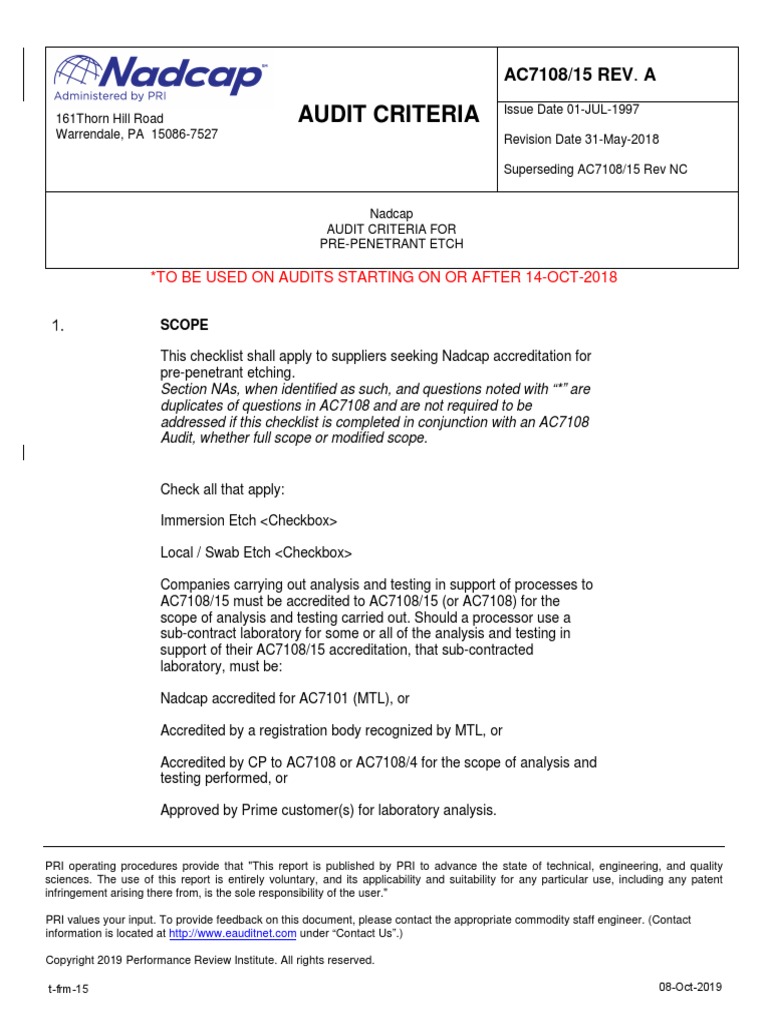 Ac7108 15 Rev A Pdf Switch Specification Technical Standard