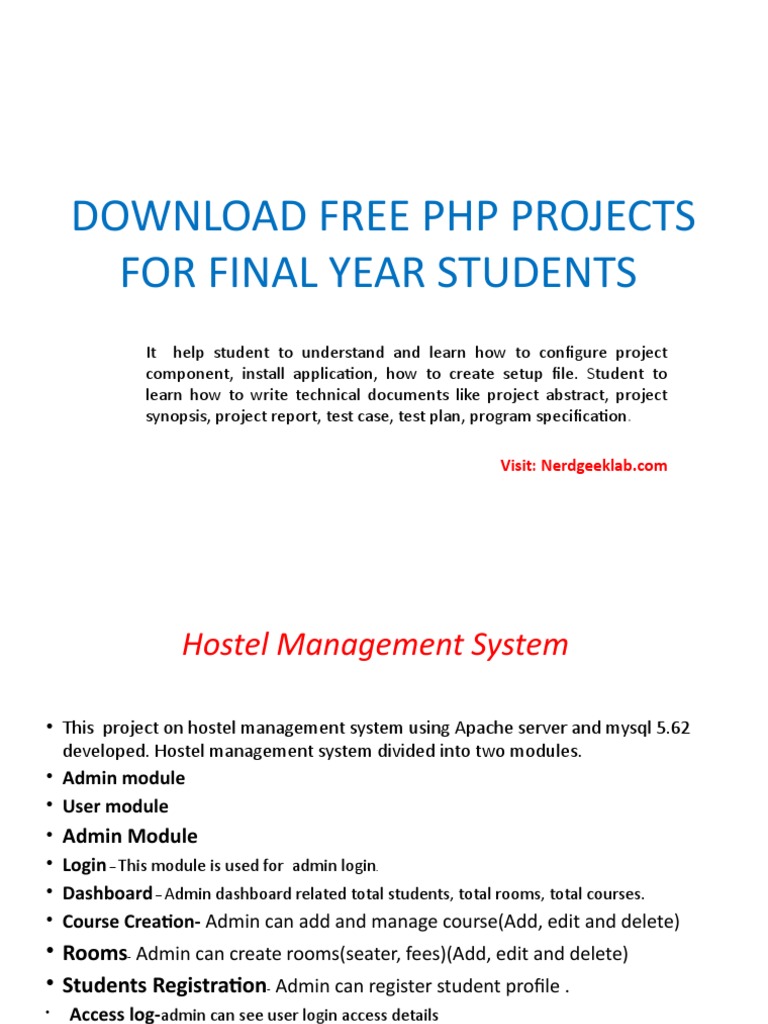 Free PHP Project.9197208.Powerpoint | PDF