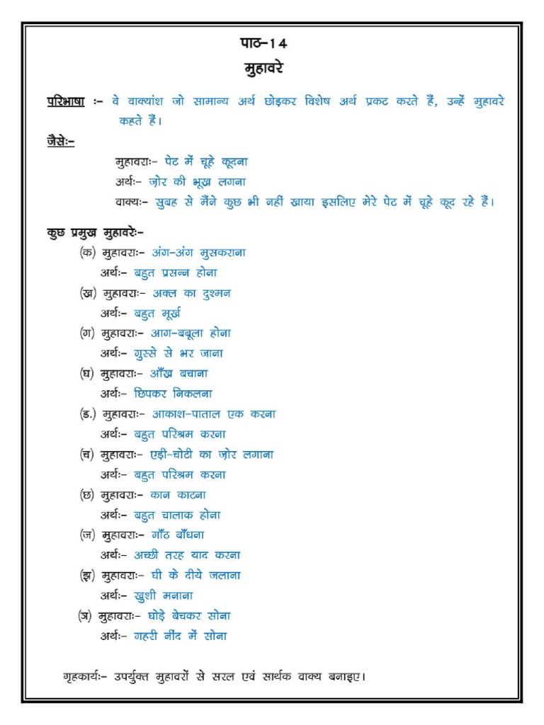 Hindi Muhawara | PDF