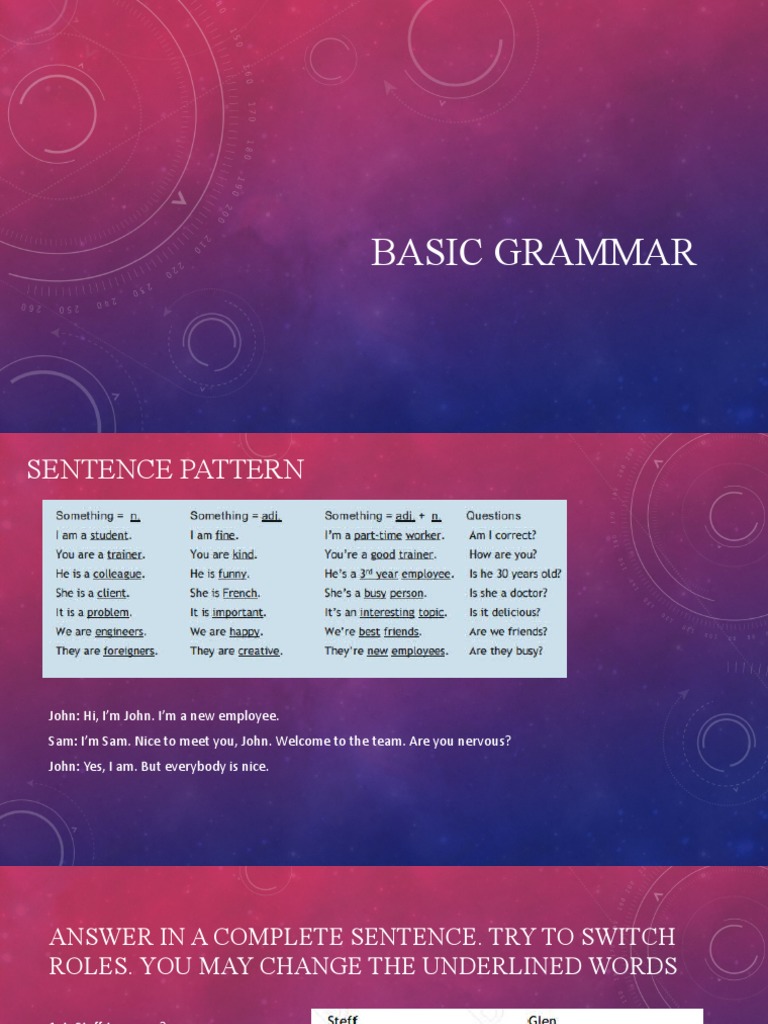 Basic Grammar 1-5 | PDF | English Language | Cognition