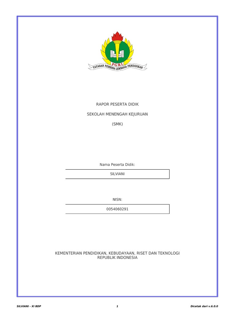 Silviani - Xi Bdp-Identitas | PDF