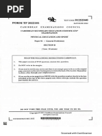 Physical Education 2023 CSEC Past Paper | PDF