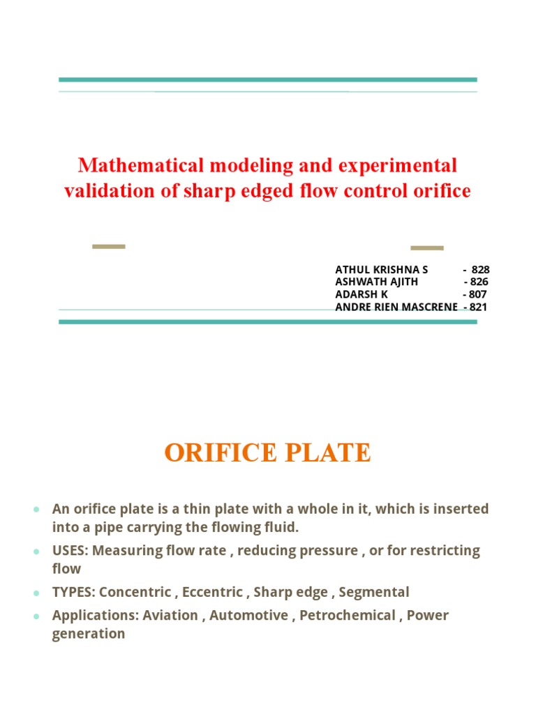 Mathematical Modeling and Experimental Validation of Sharp Edged | PDF | Dynamics (Mechanics ...