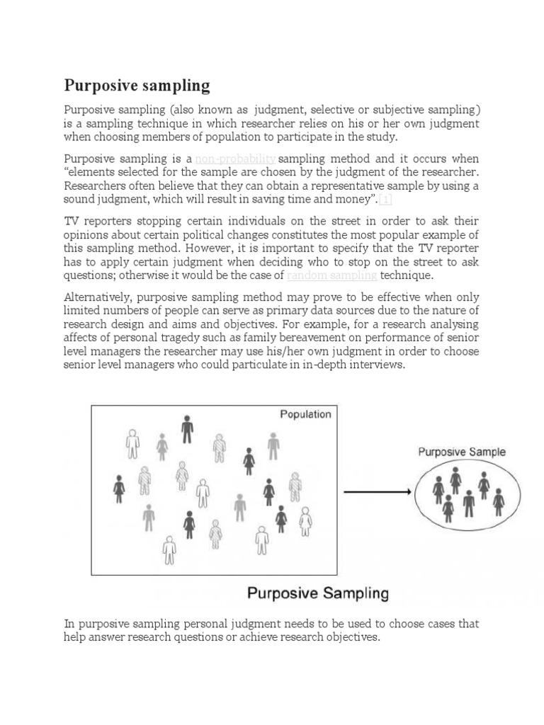 Purposive Sampling | PDF | Sampling (Statistics) | Judgment (Law)